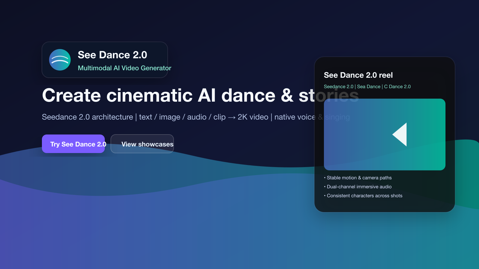 🎬 See Dance 2.0 | Free Seedance AI Video Generator